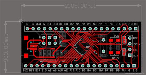 ad19 免费分享stm32f103c8t6 stm32开发板小系统板（原理图—pcb） 忆云竹