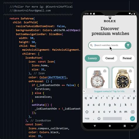 rolex watches simple ui with flutter best flutter apps