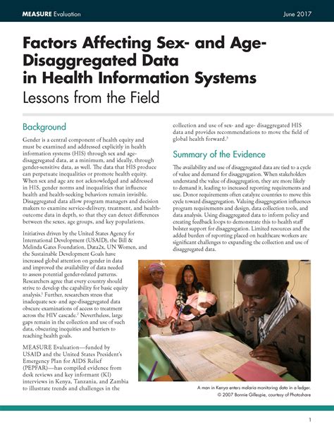 factors affecting sex and age disaggregated data in health information