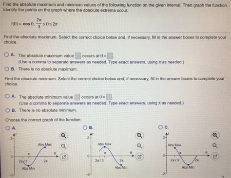 how to find maximum and minimum values of a function on an interval