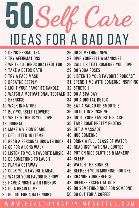 120 Simple Self Care Ideas For Women When You Need A Reboot Self