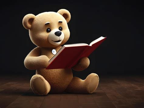 Happy Teddy Bear Reading Book Ai Images Photo 379 Mepiks Free
