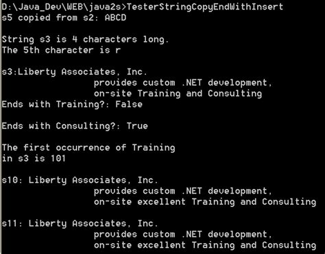 string copy end with and insert string data types c c sharp