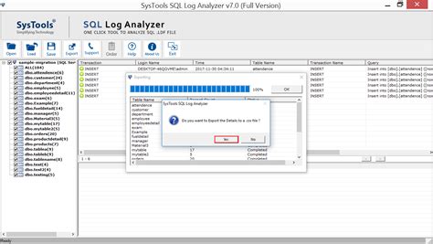 sql log analyzer open view read and export transactions log ldf files