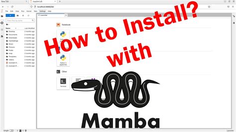 how to install jupyterlab using mamba youtube