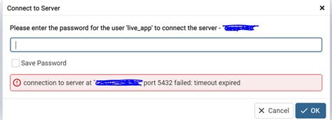 postgresql pgadmin 4 cannot connect to server at port 5432 timeout