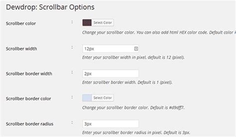 how to add a custom scrollbar in wordpress