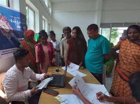 Unjha Primary Health Center Upera Conducted Ayushman Card Camp And