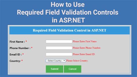 validation controls in asp net youtube