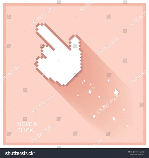 pixel moving mouse cursor stock vector royalty free 1057673210