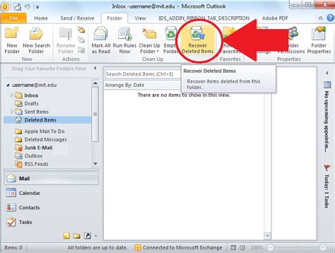how outlook lets you recover accidently deleted items from email