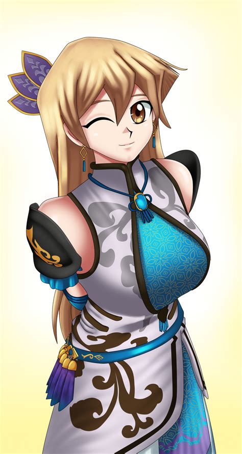 Safebooru 1girl Arms Behind Back Belt Blonde Hair Blue Skirt Bow