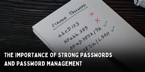 The Importance Of Strong Passwords And Password Management By