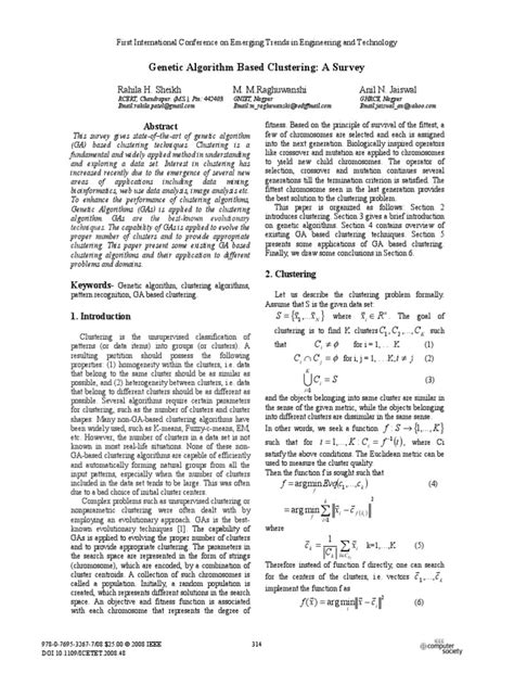 ga clustering cluster analysis genetic algorithm