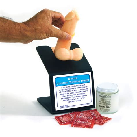 deluxe condom training model beige health edco resources