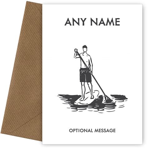Personalised Paddle Board Birthday Card For Him Perfect Card Etsy