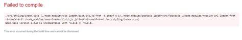 node sass version 6 0 0 is incompatible with 4 0 0 5 0 0 · issue