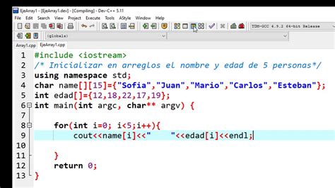 ejemplo sencillo de arreglo array con pseudoc digo en pseint youtube