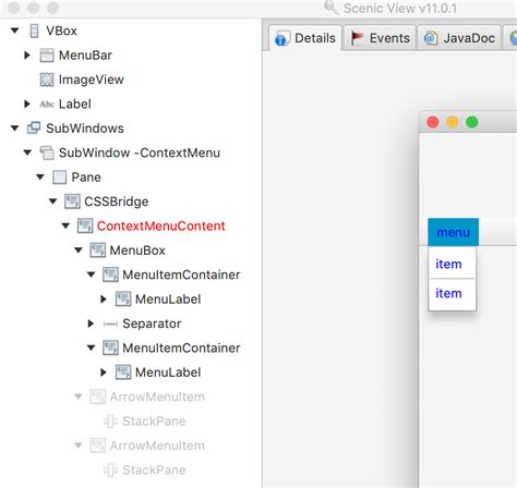java css for setting separatormenuitem color stack overflow