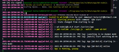 node js heroku with docker error h14 no web processes running