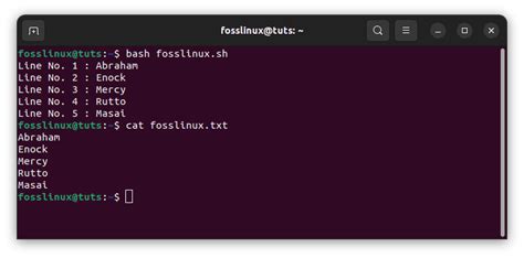 how to read a file line by line in bash foss linux