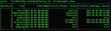 scala spark join first row matching conditions stack overflow