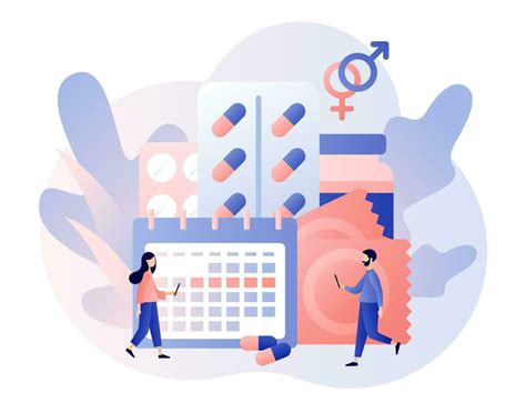 Contraception Concept Contraceptive Methods In Sexual And Reproductive