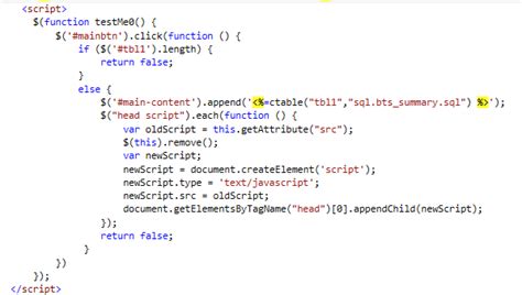 javascript jquery function calling asp function only working if