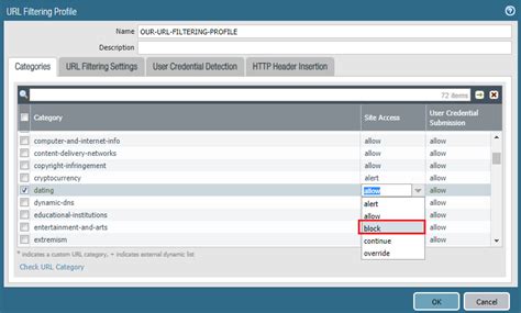how to configure url filtering on palo alto firewall