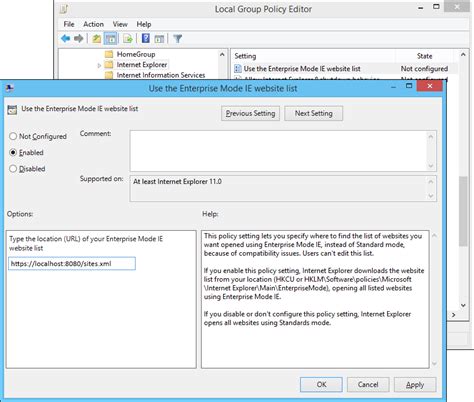 エンタープライズ モードを有効にしてサイト一覧を使う it 担当者向け internet explorer 11 internet
