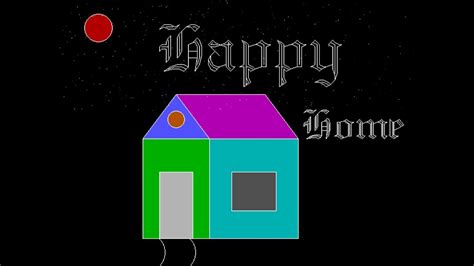 happy home using c language computer graphics youtube