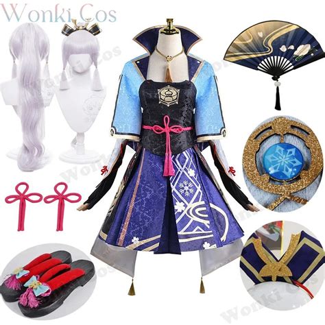 Genshin Kamisato Ayaka Cosplay Costume Wig Genshin Impact Ayaka Cosplay
