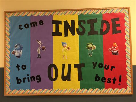 Inside Out Feelings Chart Inside Out Bulletin Board E