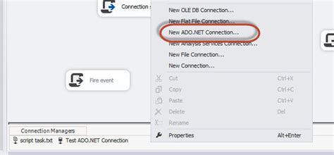 fire events execute t sql and run smo with ssis script task