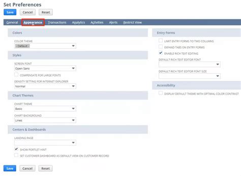 personalized preferences in netsuite tutorial anchor group anchor