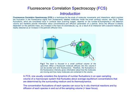 Pdf Fluorescence Correlation Spectroscopy Fcs Introduction