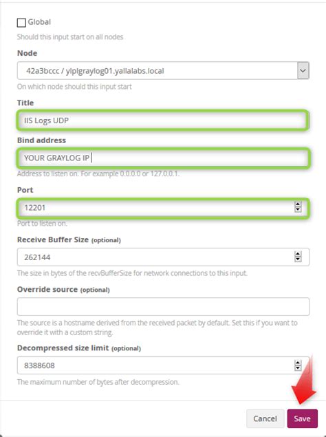 how to collect and forward iis logs to graylog 2 server