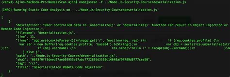 github midisfi nodejsscan nodejsscan is a static security code