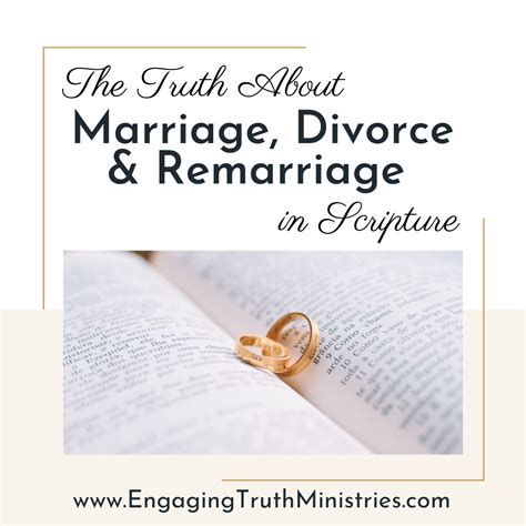 The Truth About Marriage Divorce And Remarriage In Scripture