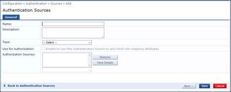 adding and modifying authentication sources