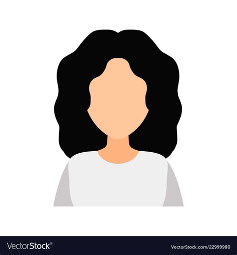 Female Avatar Without A Face Flat Royalty Free Vector Image