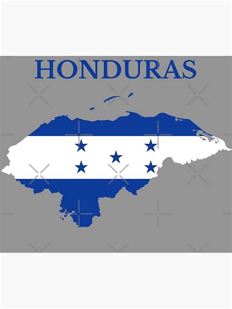 Honduras Flag Map Poster For Sale By Marosharaf Redbubble