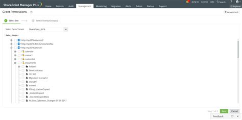 op het web gebaseerde software voor beheer en auditing van sharepoint