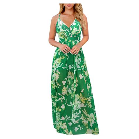 Summer Dresses For Women 2024 Plus Size Boho Floral Sexy Backless