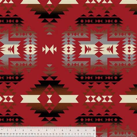 Red Canyon Native American Fleece Fabric Sold By The Yard And Bolt Ideal
