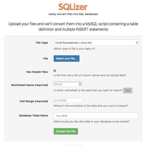 import data from excel spreadsheet or cvs into mysql