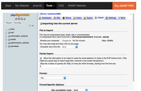 mamp mysql