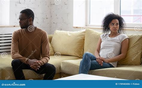 Upset Wife Feeling Guilty After Quarrel With African American Husband