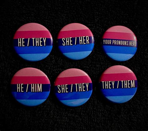 Pronoun Button Omnisexual Pride Flag 1 25 Button Button Custom